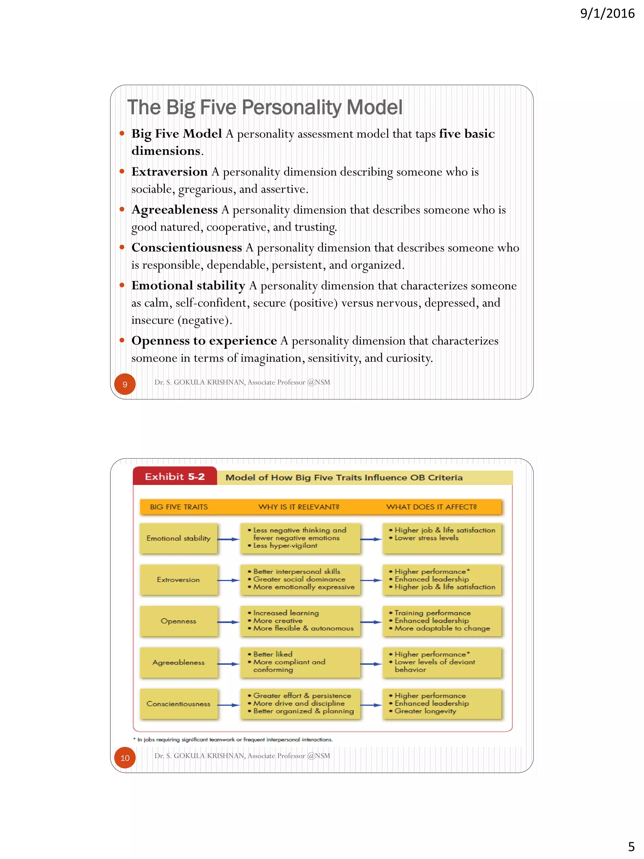 Ob1 unit 3 chapter - 8 - personality | PDF