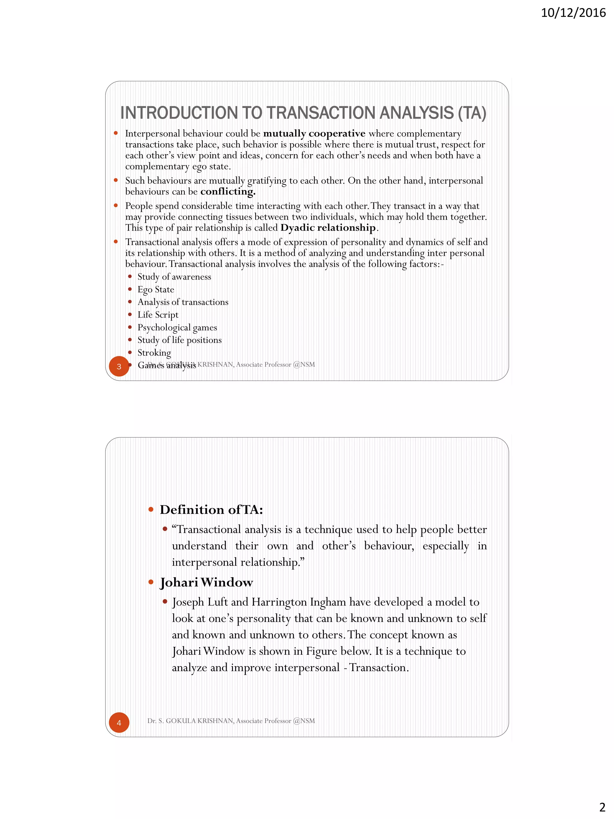 Ob1 unit 4 chapter - 13 - developing interpersonal awareness | PDF | Family and Relationships