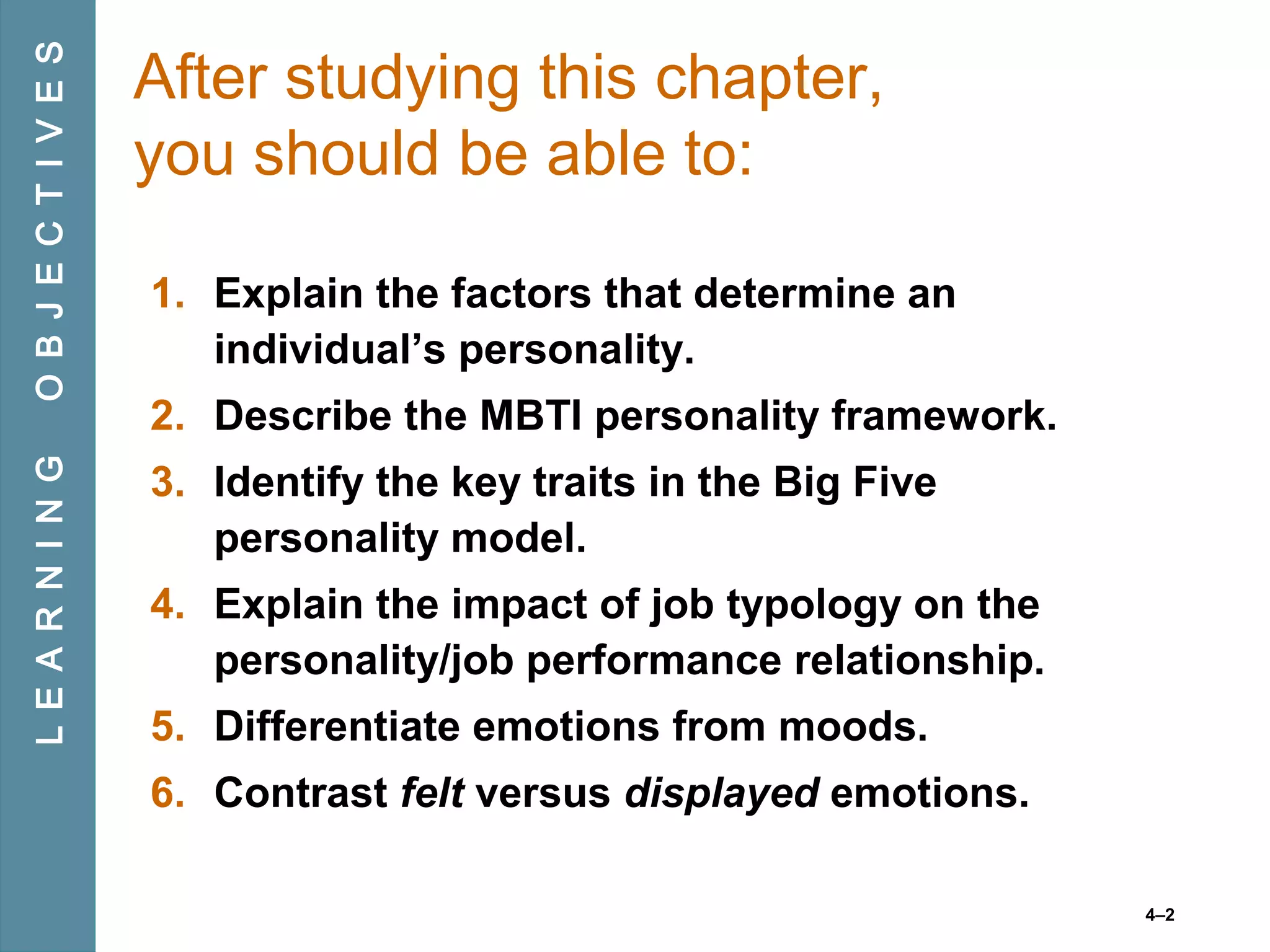 Personality Values and Emotions | PPT