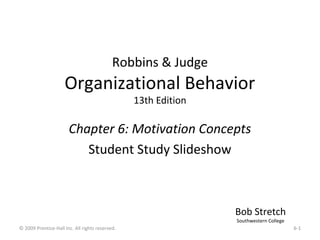 Organizational Behavior Lectures (Ob13 06) | PPT