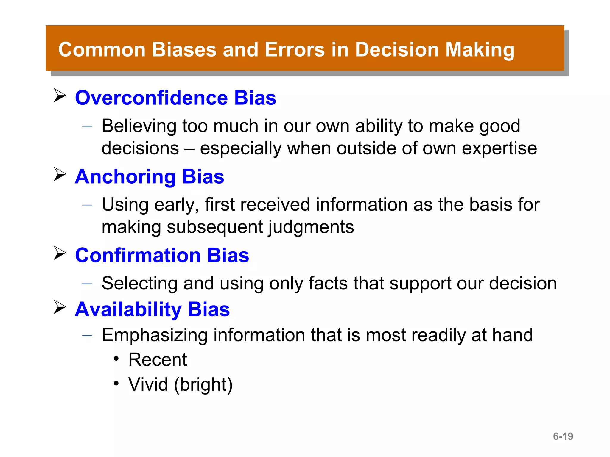 Ob 14e 6 perception and individual decision making | PPT