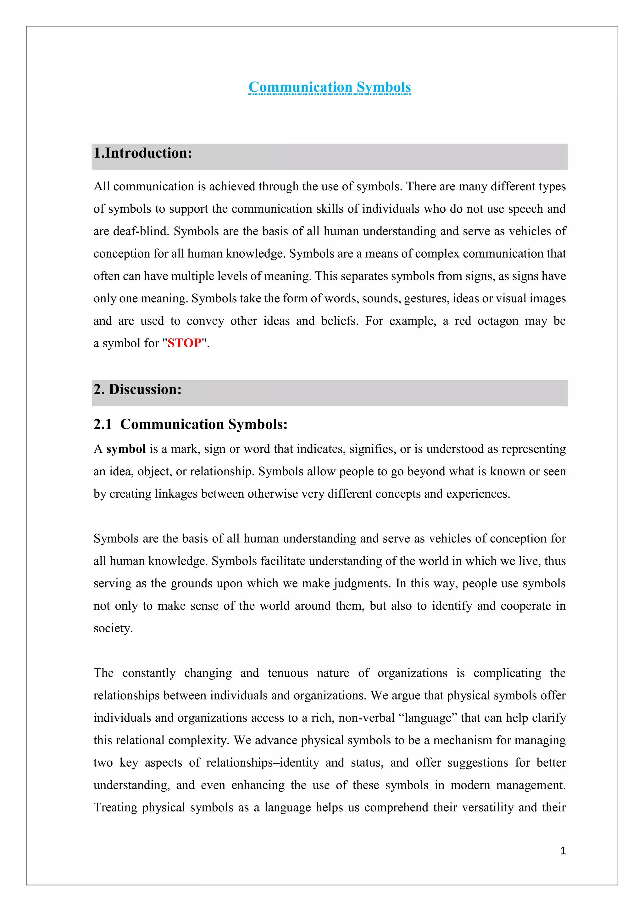 Communications Symbols. | PDF
