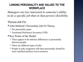 Organizational behavior personality | PPT