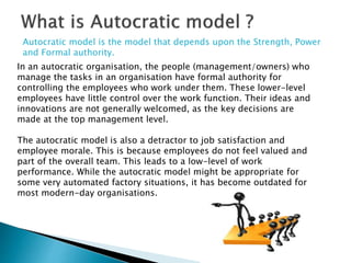 five models of organisation behaviour | PPTX
