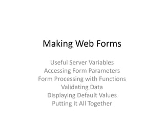 Web forms in php | PPT