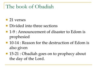 BOOK OF OBADIAH | PPT