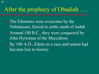 Obadiah - The Judgement of Edom | PPTX