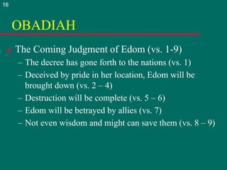 Obadiah - The Judgement of Edom | PPTX