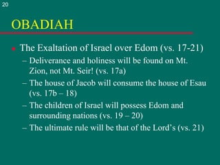 Obadiah - The Judgement of Edom | PPTX