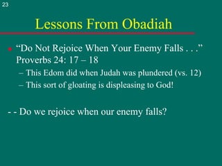 Obadiah - The Judgement of Edom | PPTX