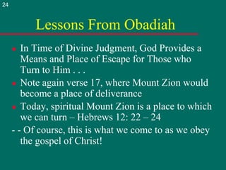 Obadiah - The Judgement of Edom | PPTX