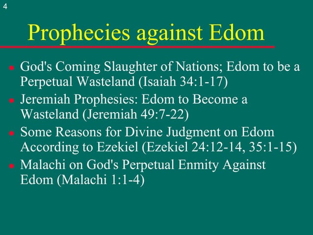 Obadiah - The Judgement of Edom | PPTX | Christianity | Religion & Spirituality