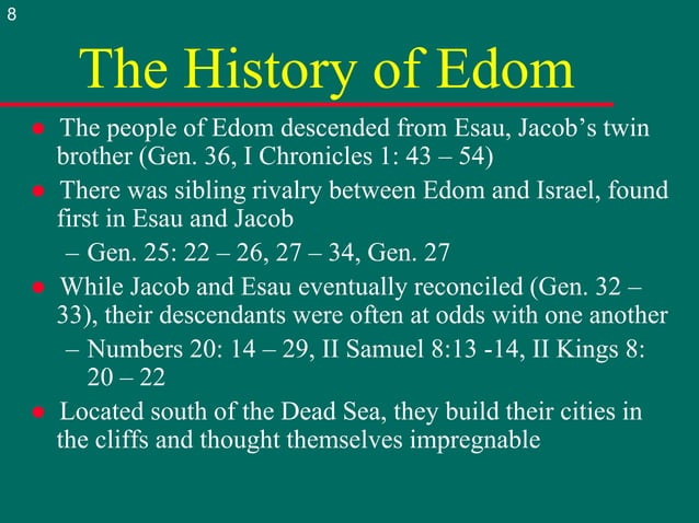 Obadiah - The Judgement of Edom | PPTX | Christianity | Religion & Spirituality