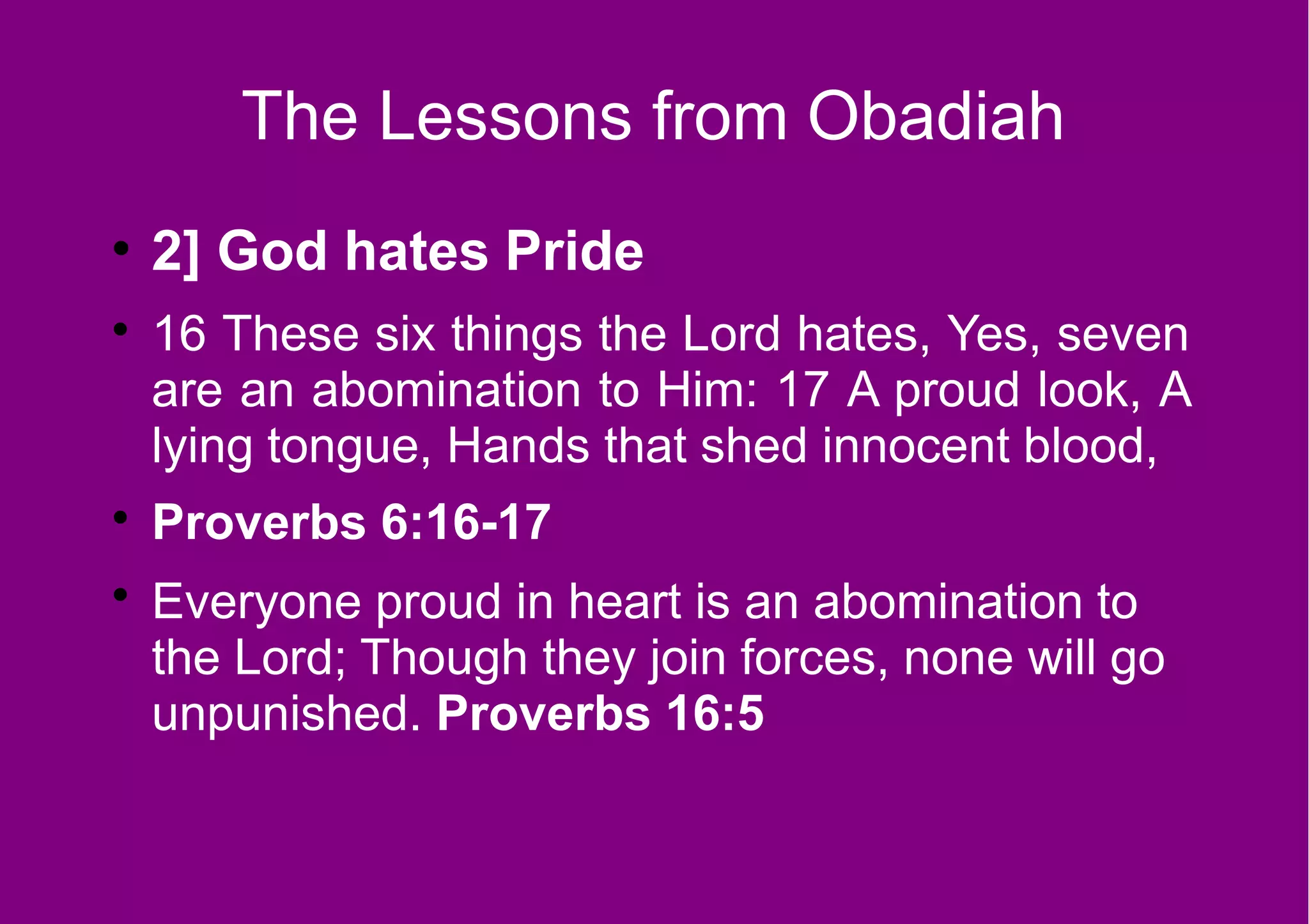 The Book of Obadiah | PPT