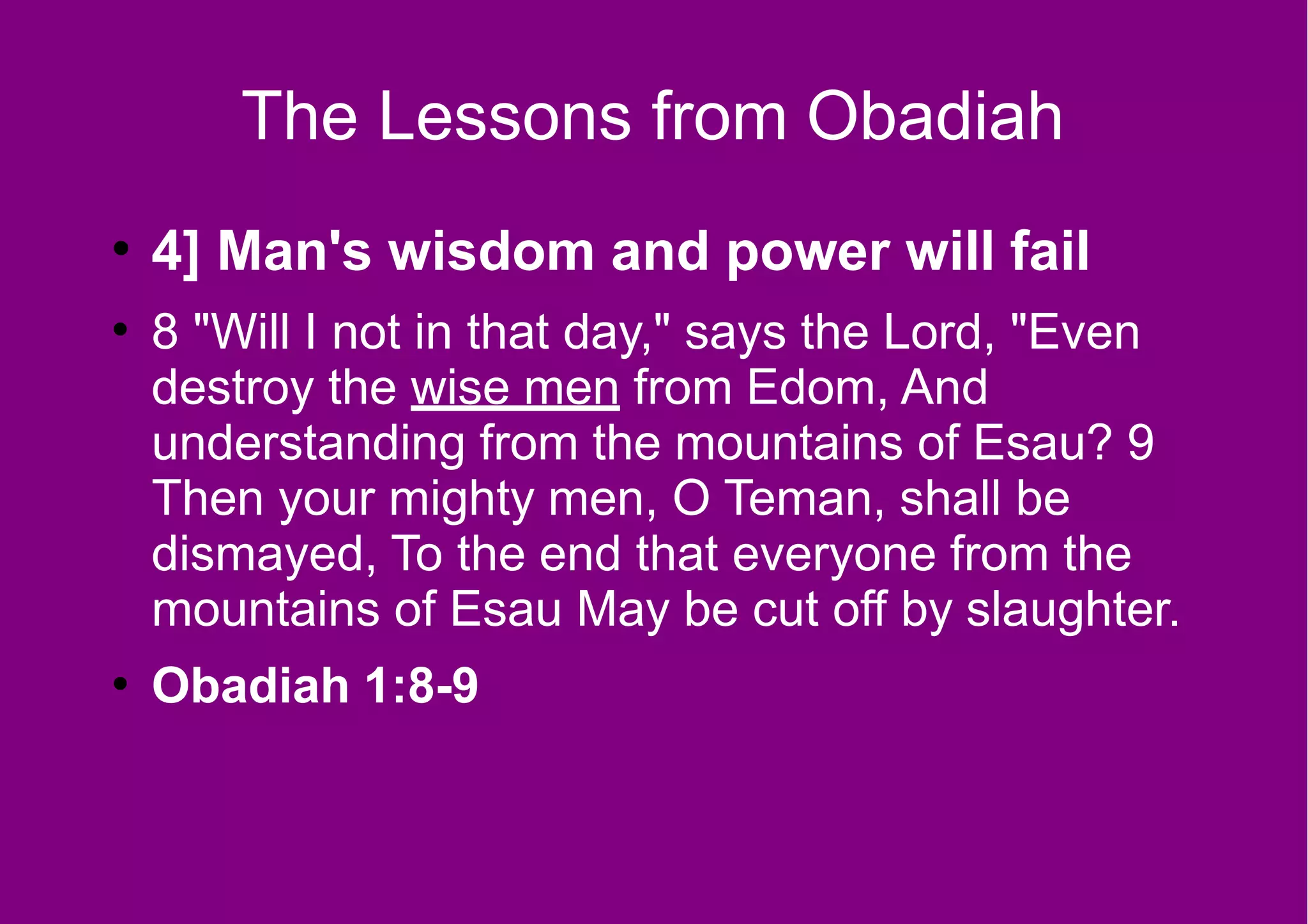 The Book of Obadiah | PPT