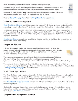 Obagi Skin Care Products List | PDF | Skin Care | Beauty