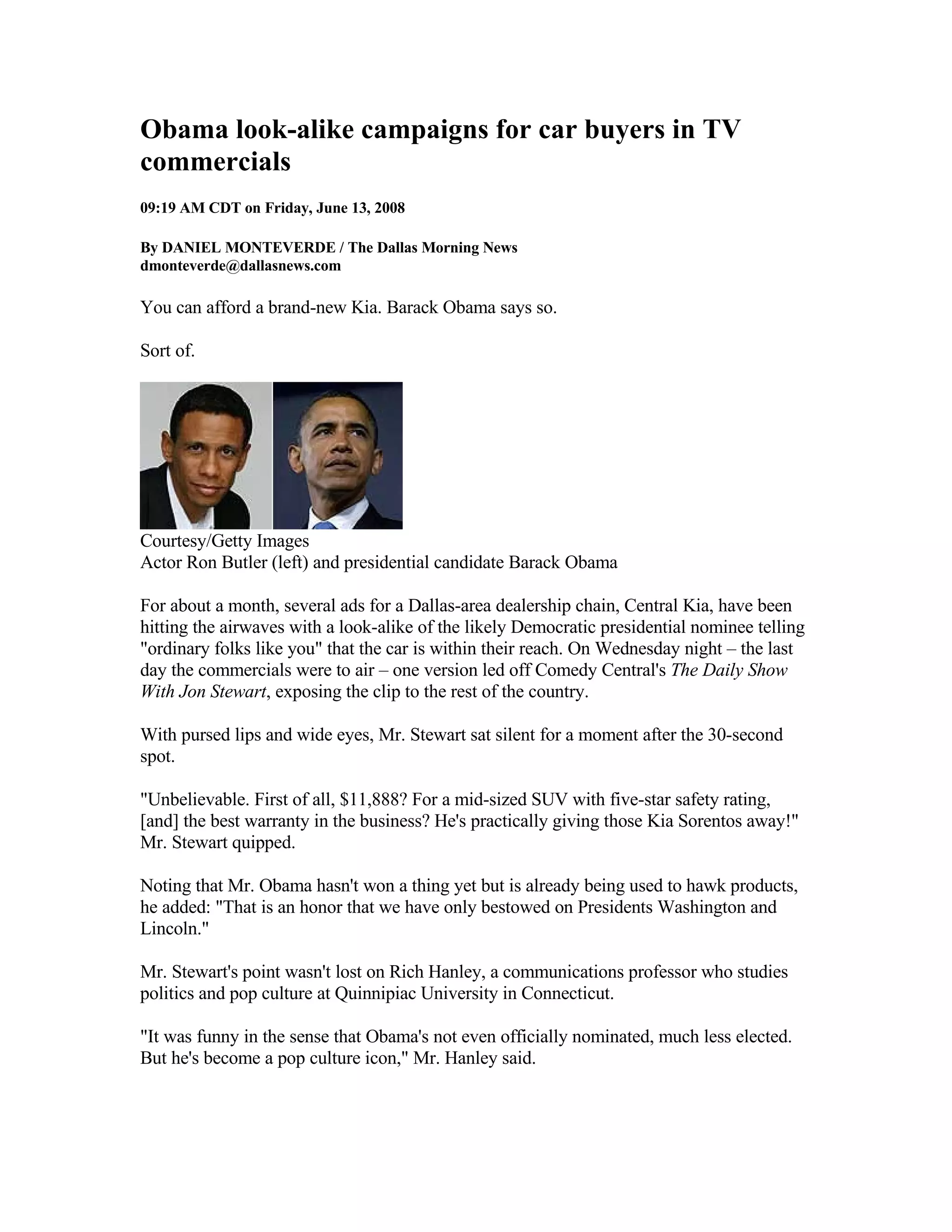 Joe Pollaro Obama look alike | DOC