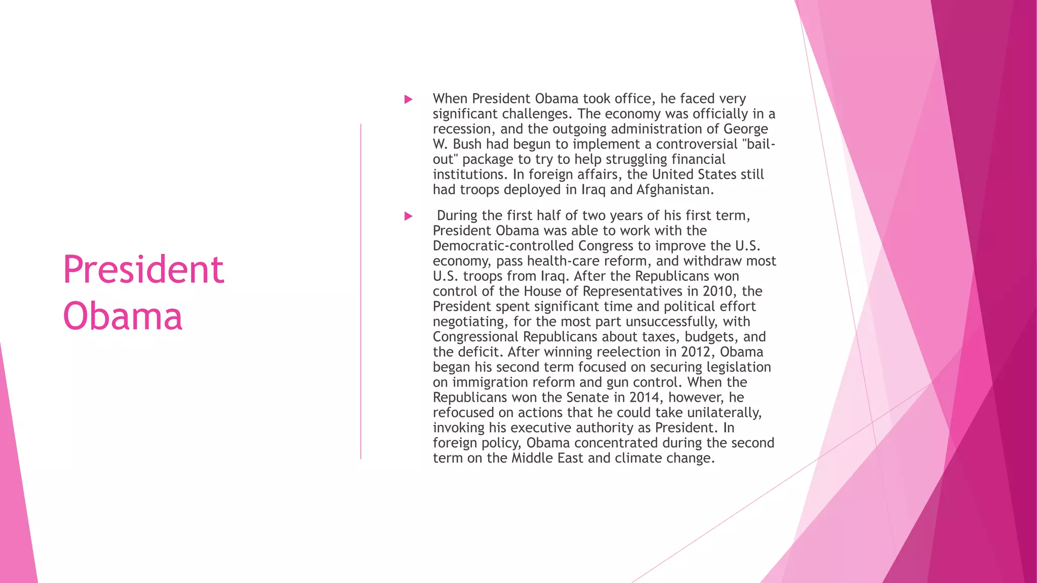 United States| Obama Era| Success or Failure | PPTX
