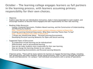 Learning Centered College | PPTX | College Planning | College Education
