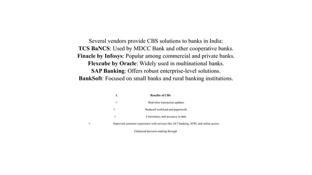 banking insdustry about cbs industry in abs core banking | PPT