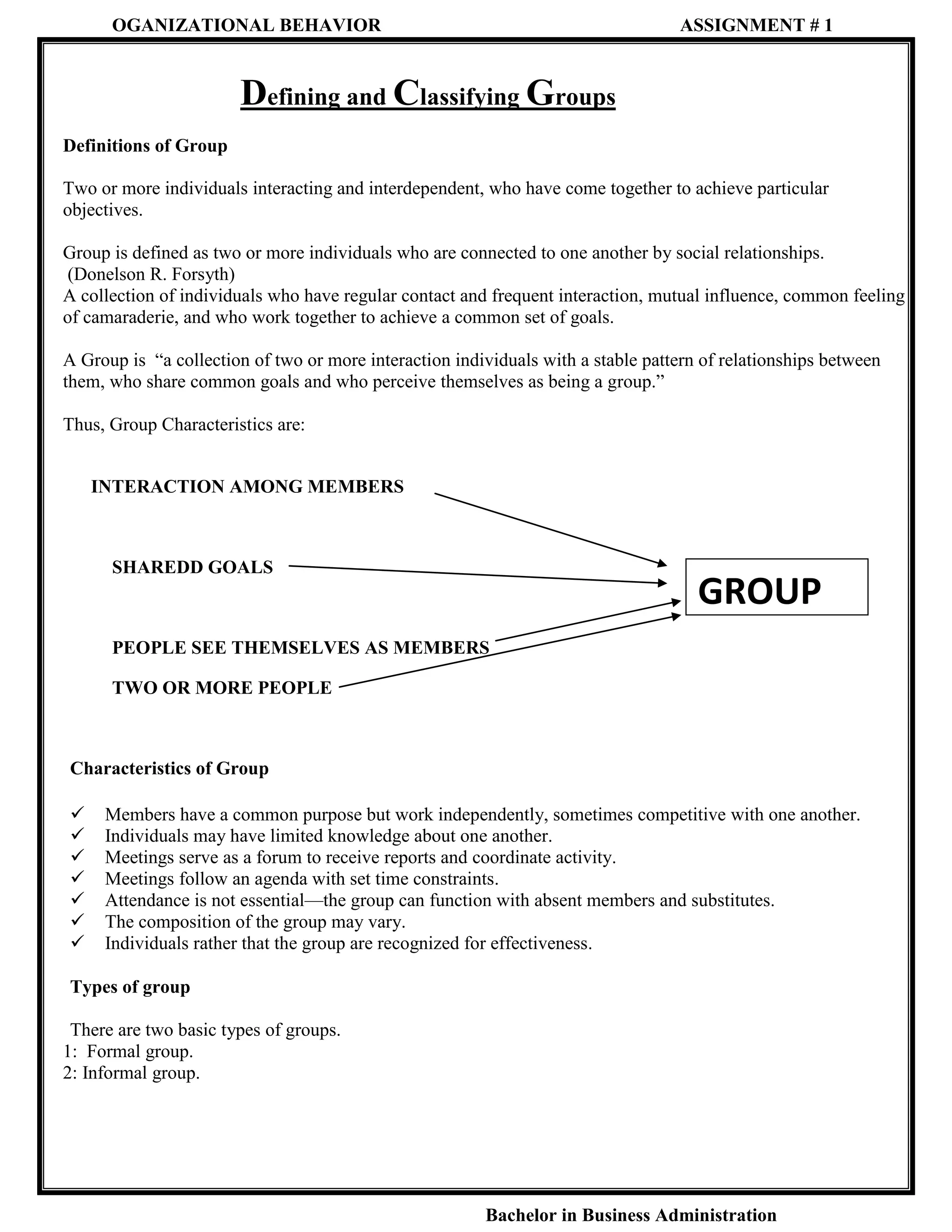 ORganizational Behavior ASSignment | DOCX