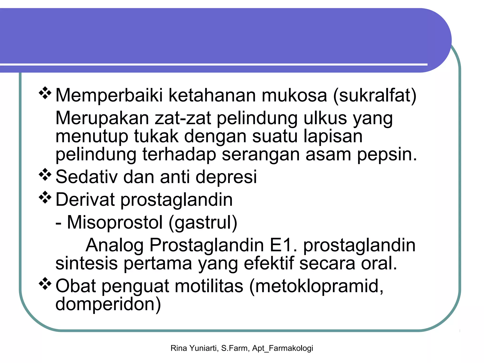 Farmakologi Obat saluran-pencernaan | PPT