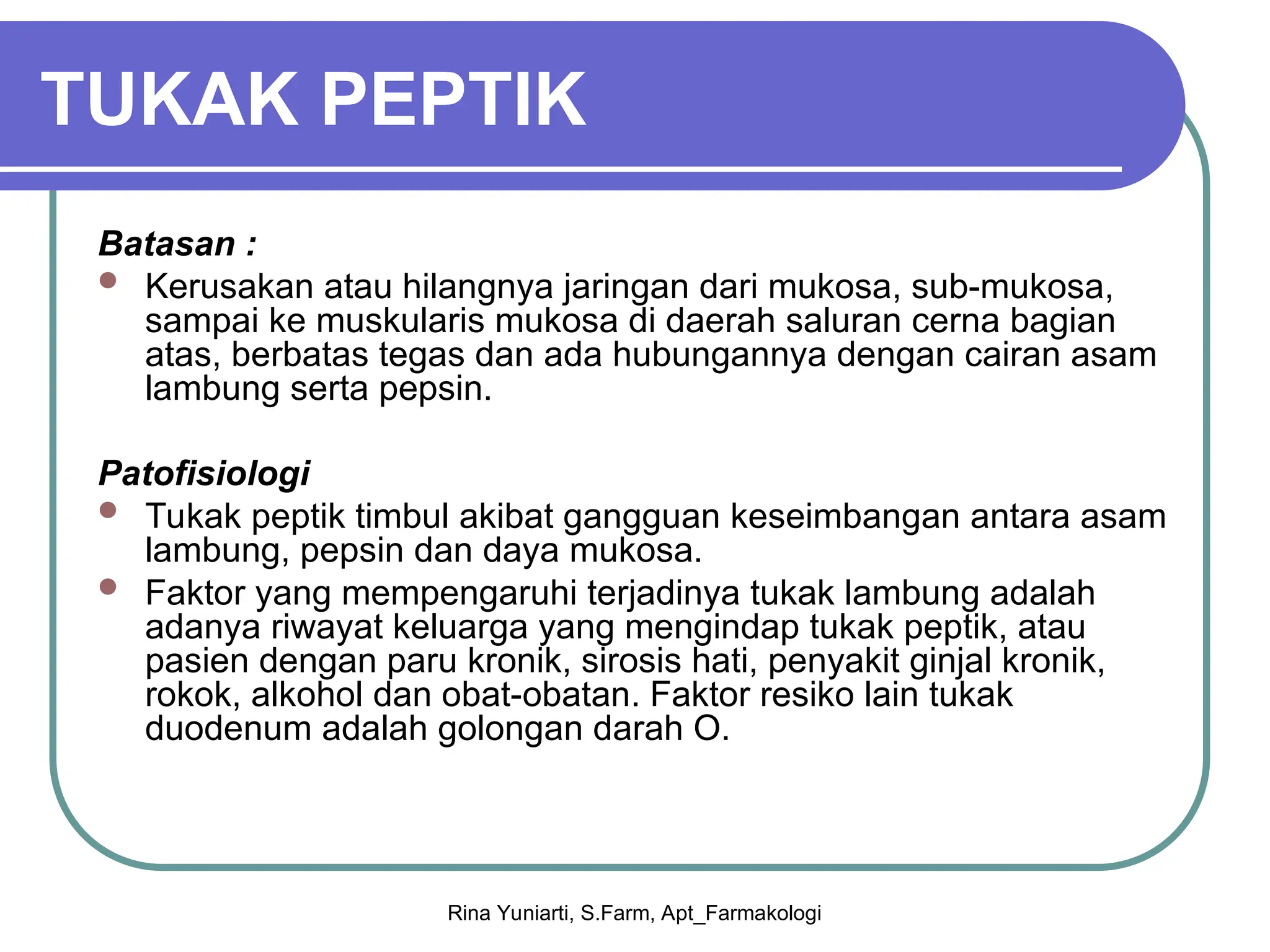obat-saluran-pencernaan-anti tukak.dan obatnya | PPT