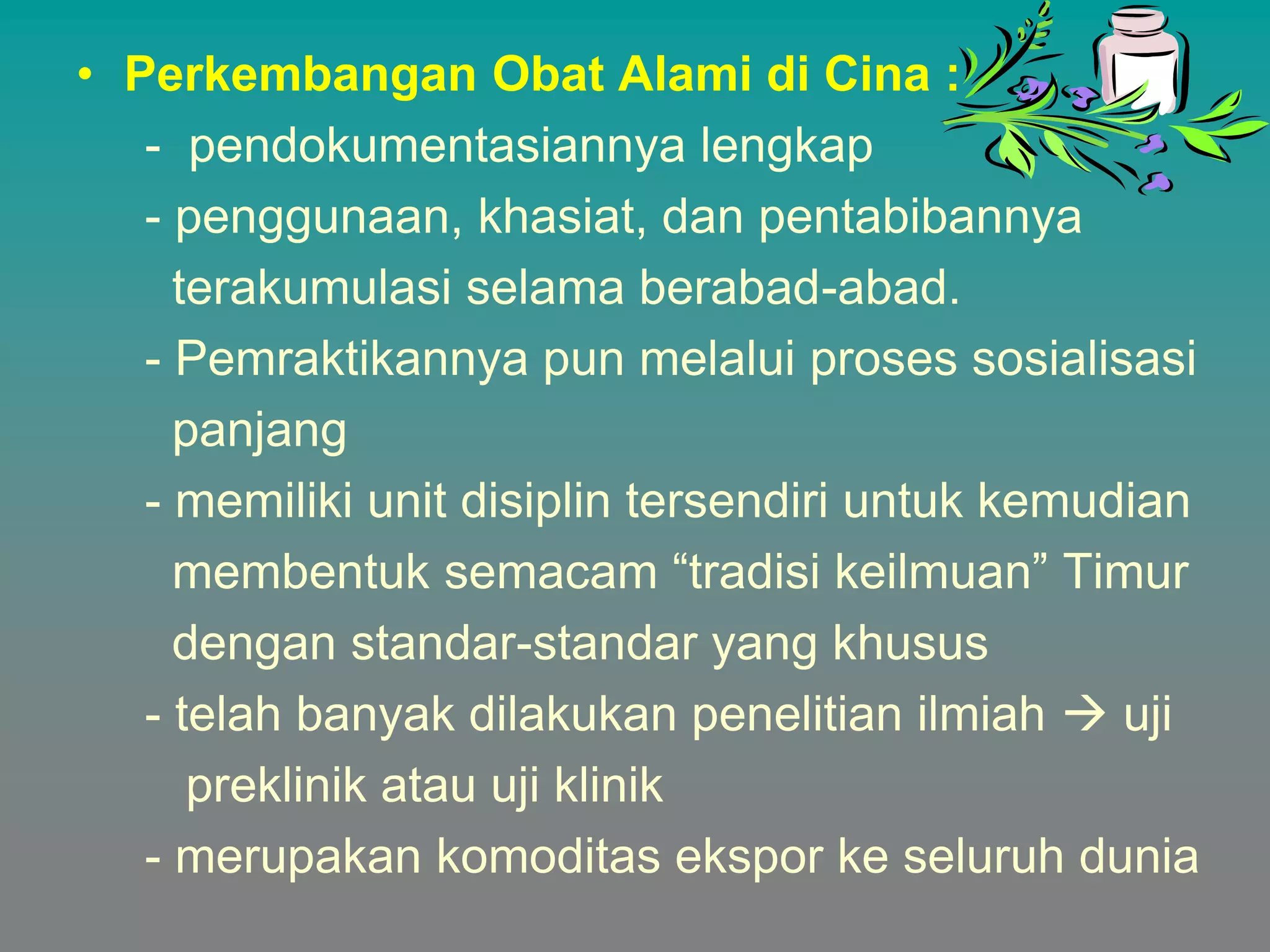Materi Kuliah Obat Alami | PPT