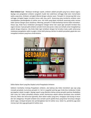 Obat Ambeien Luar | PDF