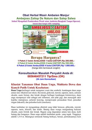 Obat antihemoroid oral ambe joss | PDF