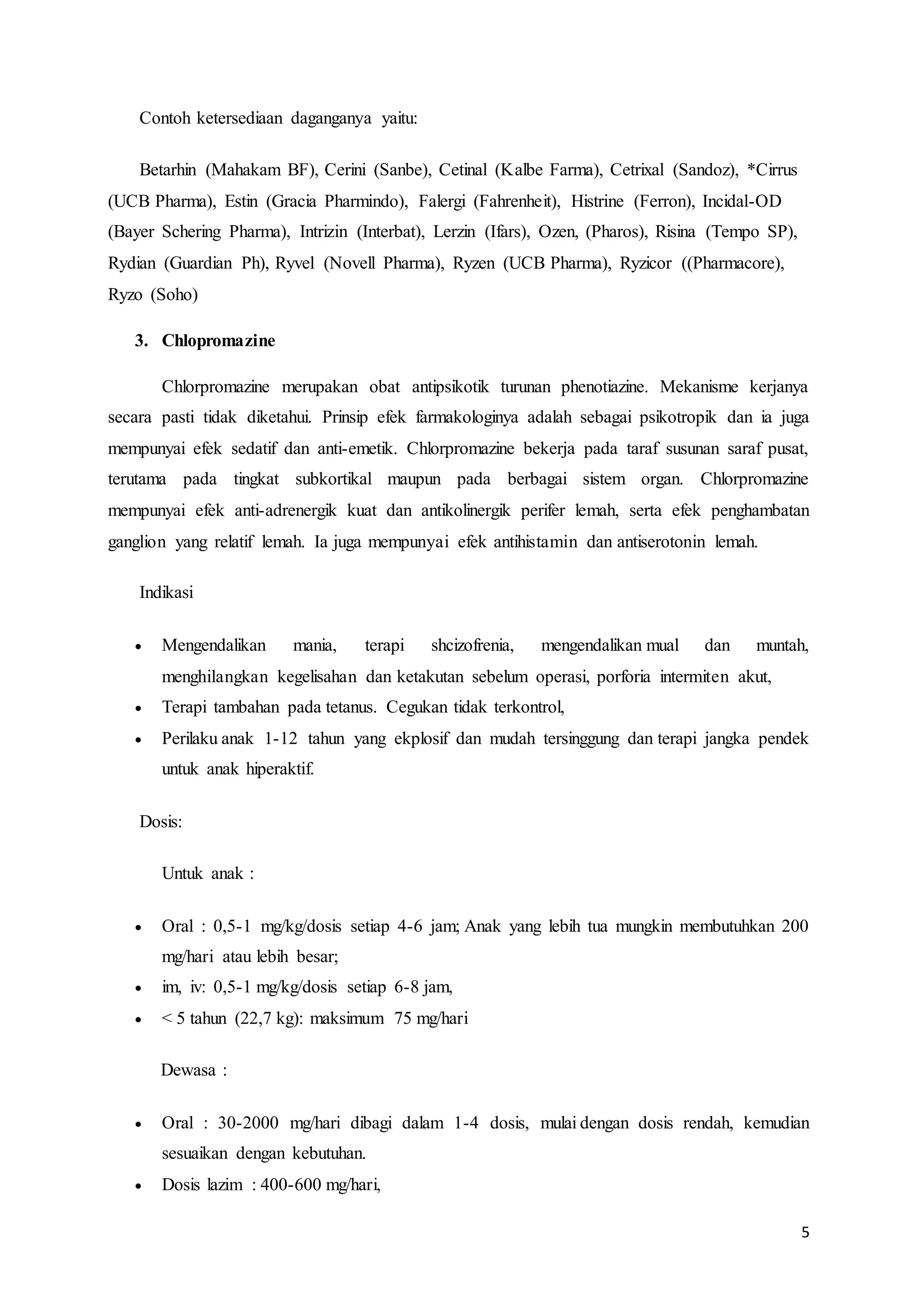 Obat antihistamin | DOCX