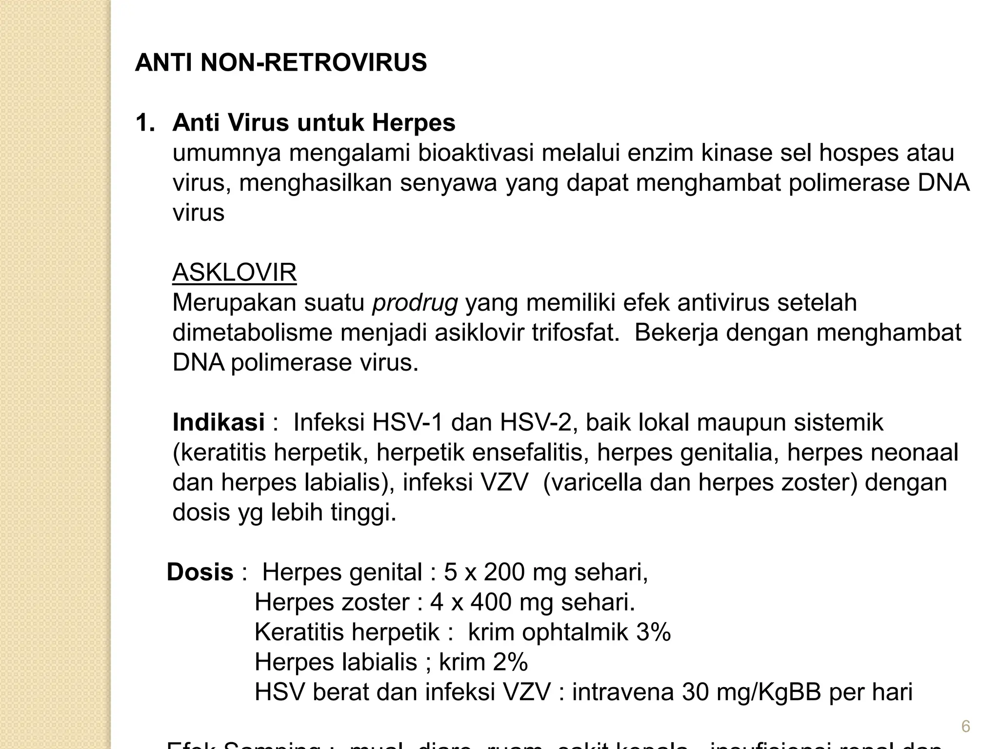Bahan Ajar Obat Obat Anti Virus | Education | PPTX
