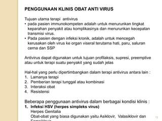 Bahan Ajar Obat Obat Anti Virus | Education | PPTX