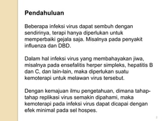 Bahan Ajar Obat Obat Anti Virus | Education | PPTX