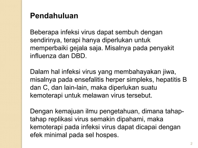 Bahan Ajar Obat Obat Anti Virus | Education | PPTX