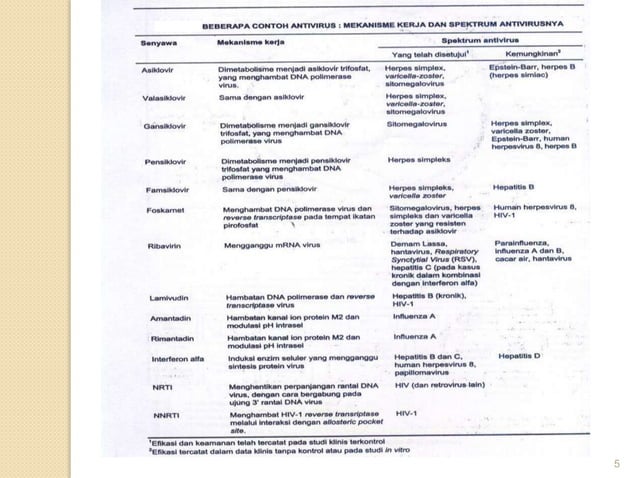 Bahan Ajar Obat Obat Anti Virus | Education | PPTX