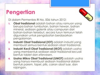 Obat bahan alam indonesia | PPTX