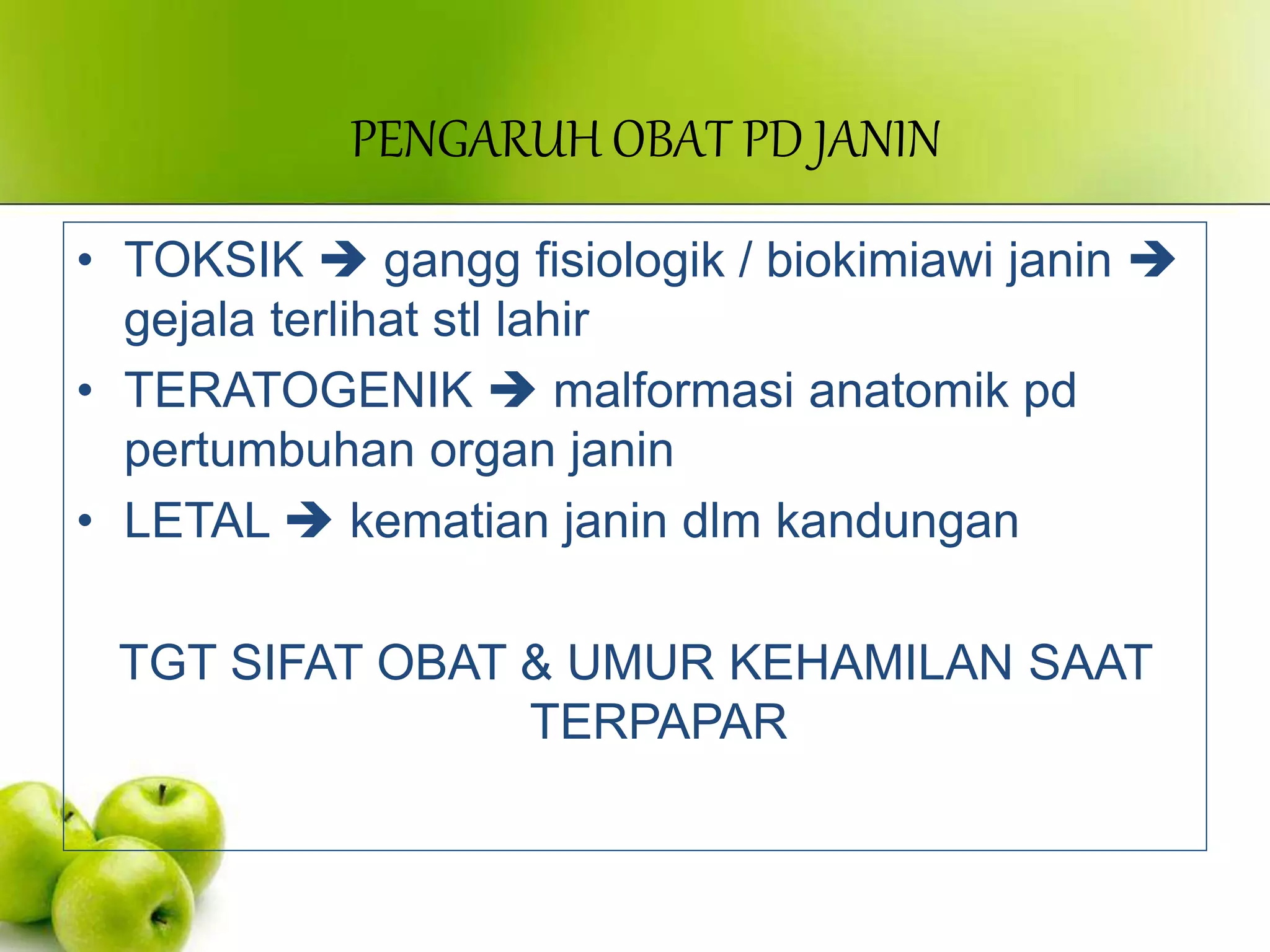 OBAT DALAM KEHAMILAN DAN MENYUSUI.ppt