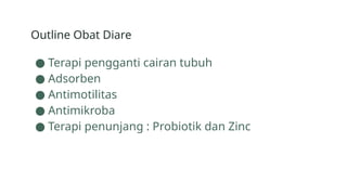 Farmakologi Obat Diare untuk Kelas XI Farmasi | PPTX