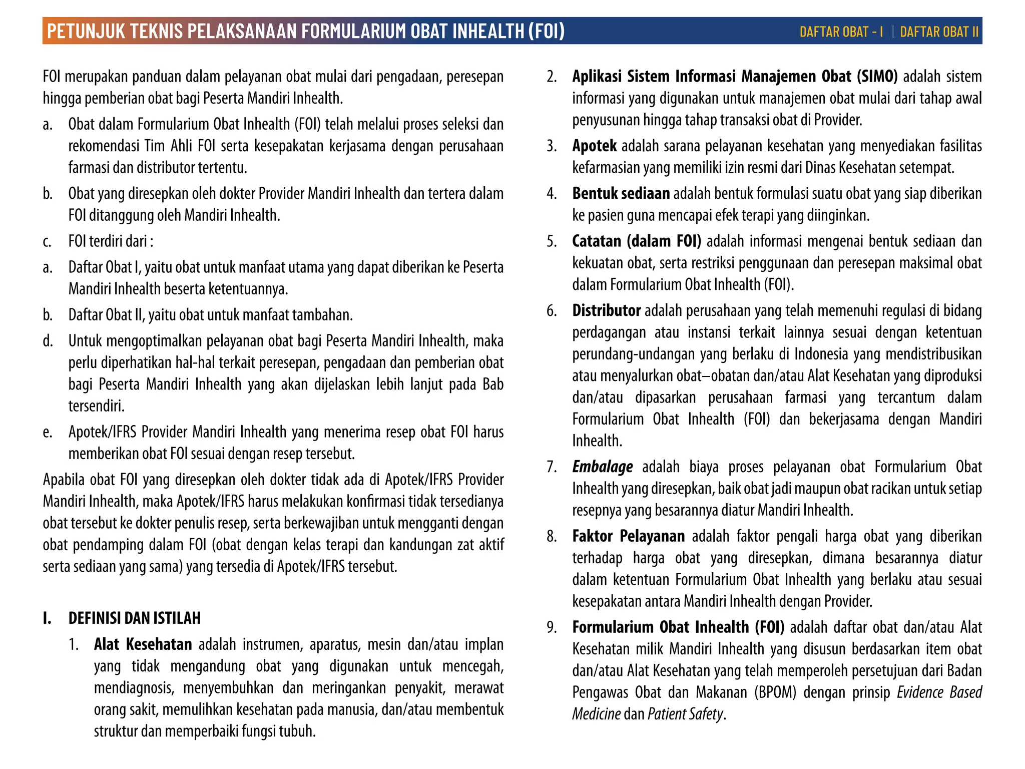 Obat obatan di dalam formularium inhealth indonesia | PDF