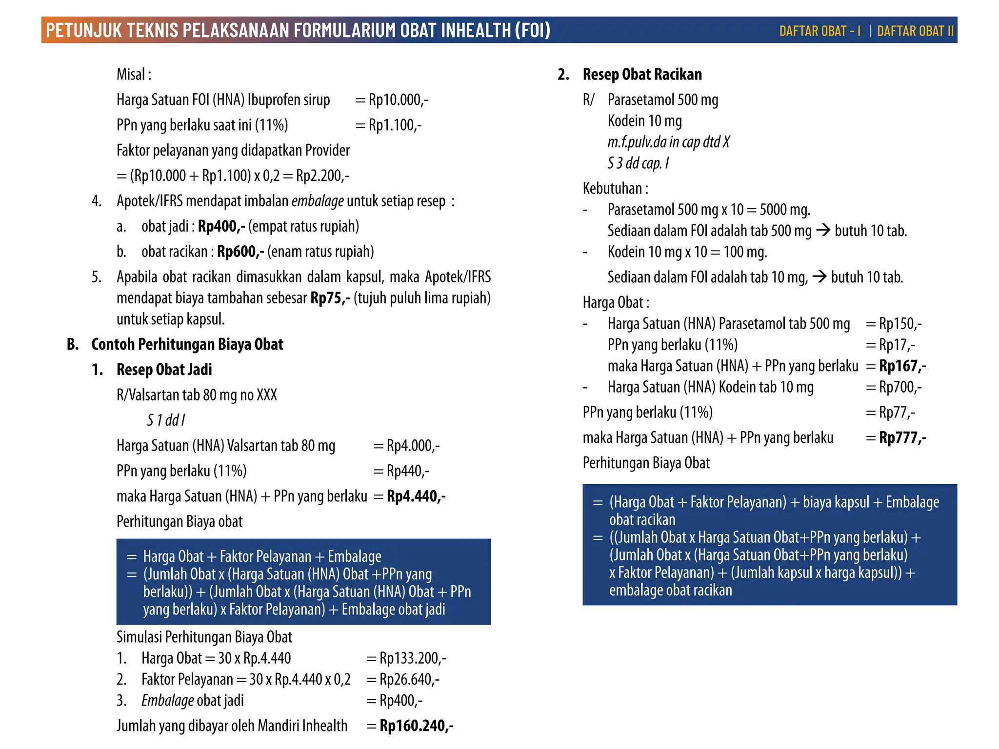 Obat obatan di dalam formularium inhealth indonesia | PDF