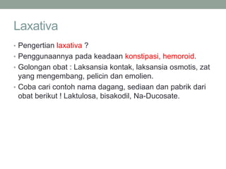 OBAT GANGGUAN SISTEM PENCERNAAN.ppt