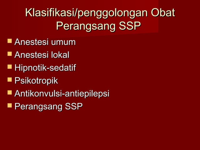 Obat gangguan ssp | PPT
