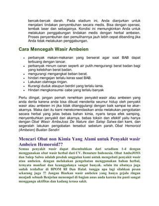 Obat hemoroid (ambeien) buatan sendiri | PDF