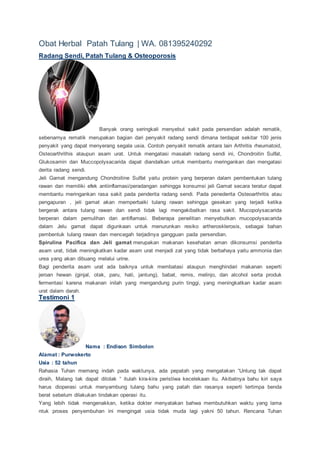 Obat herbal patah tulang | PDF