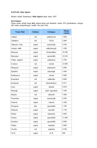 Obat injeksi akbid | PDF