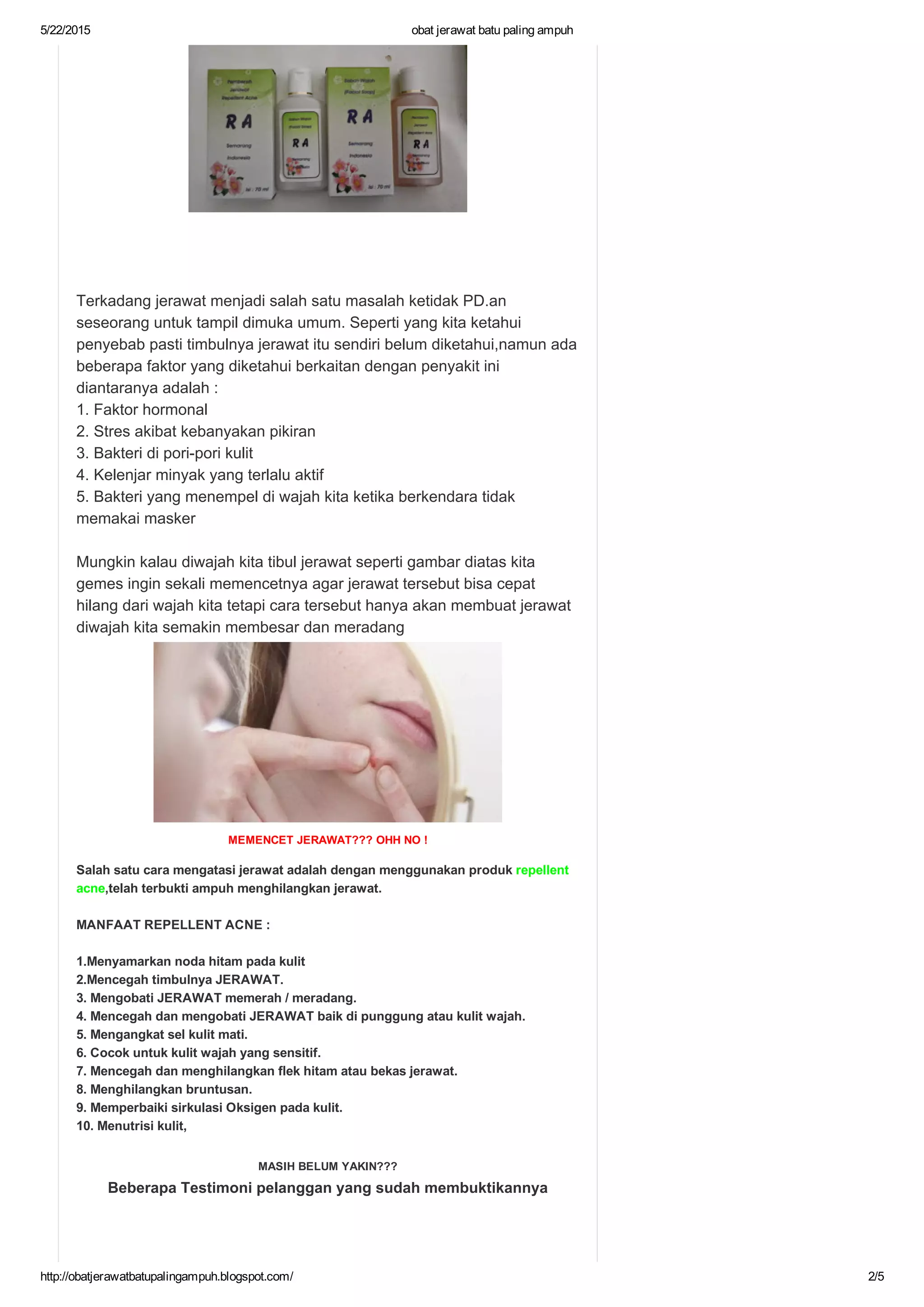 Obat jerawat batu paling ampuh | PDF