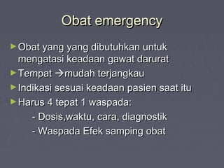 Obat obat emergency | PPT