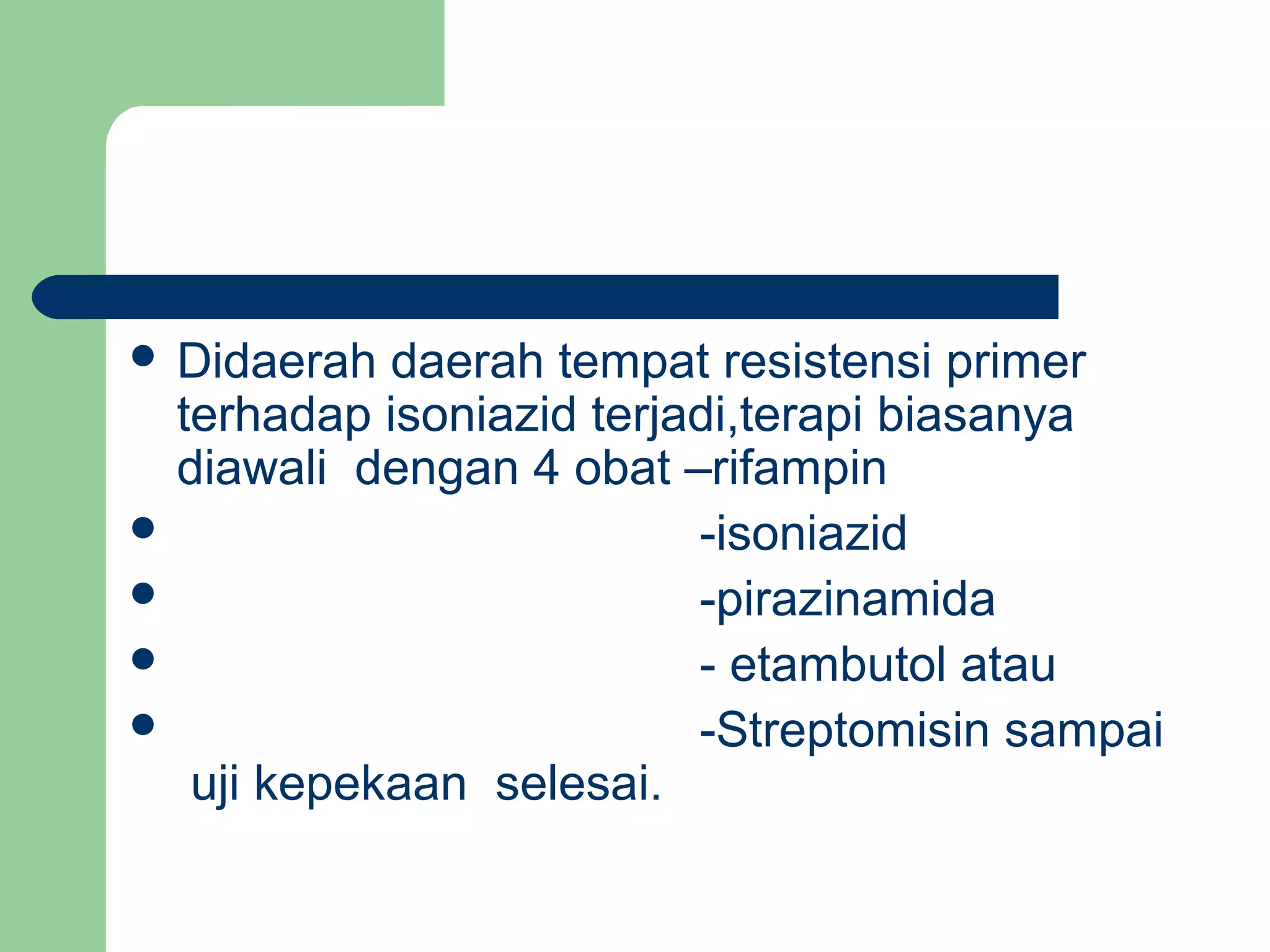 Obat obat yang digunakan pada kemoterapi tuberkulosis | PPT