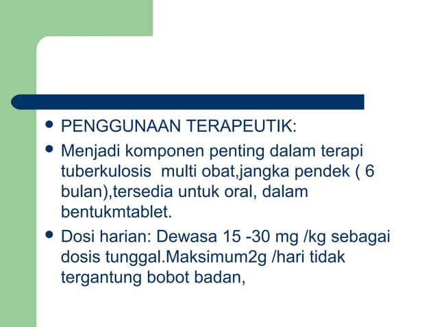 Obat obat yang digunakan pada kemoterapi tuberkulosis | PPT